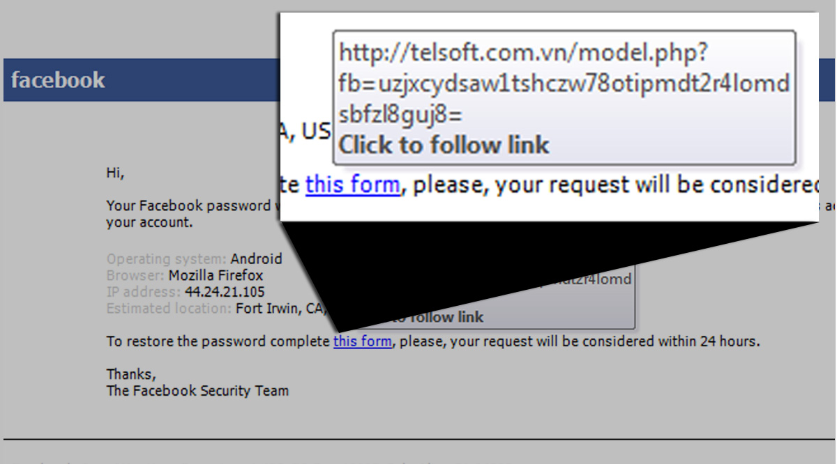 Facebook Password Email is a Scam - Networks Unlimited